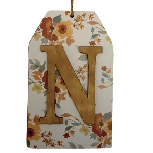 Ashland | Accents | 8 Monogrammed Wood Tabletop Fall Foliage Tag By ...